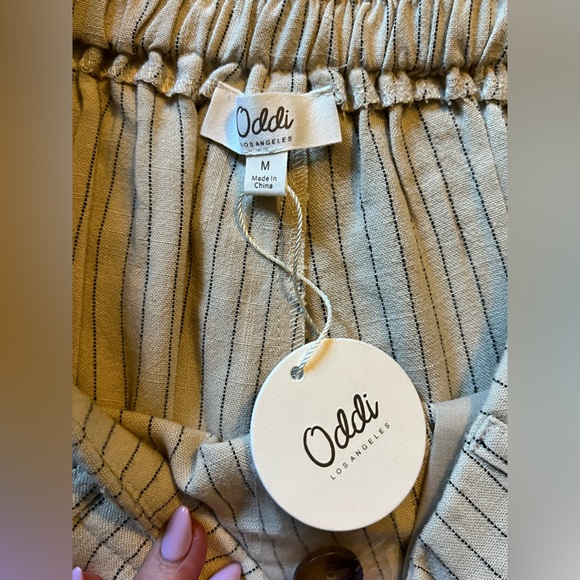 ODDY | Pants & Jumpsuits | Oddy Beige Striped Pants | Poshmark